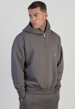 Siksilk Herren Grauer Grafik Hoodie XXL