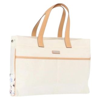 Burberry Pre-owned Canvas Tote Bag - - Pre-owned - Damen - Wei&szlig; - ONE SIZE