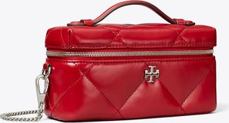 Tory Burch Damen Kira Kosmetiktasche im Querformat mit Rautensteppung