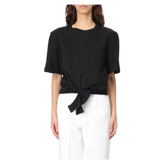 Pinko Tuca Tuca Stylisches T-Shirt - - Tops - Damen - Schwarzk - M