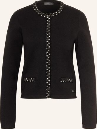 Guess Strickjacke Mit Schmucksteinen Und Schmuckperlen schwarz