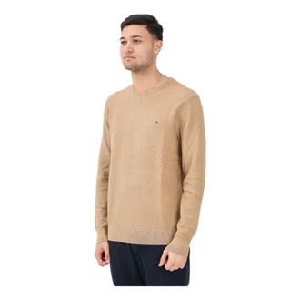 Tommy Hilfiger Homme, Pulls, Brun, Taille: XL Pull textur&eacute; &agrave; col rond