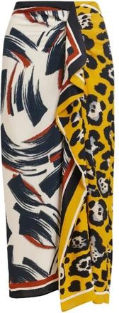 Essentiel Femme, Jupes, Multicolore, Taille: 38 FR Juanita Printed Midi Skirt