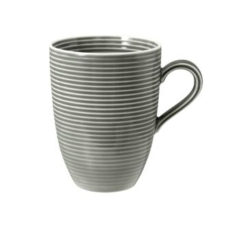 SELTMANN WEIDEN Henkelbecher 0, 35ltr. mit Relief BEAT PERLGRAU 3 Seltmann (6 Stück)