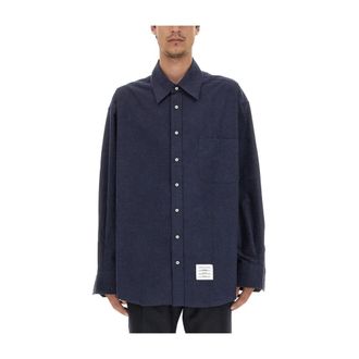 Thom Browne Homme, Chemises, Bleu, Taille: M Casual Chemises