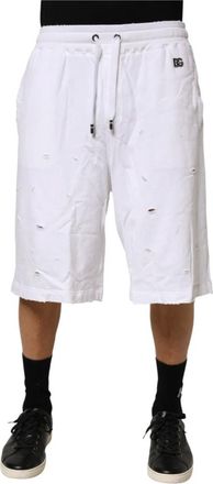 Dolce & Gabbana Homme, Shorts, Blanc, Taille: M Bermuda Shorts