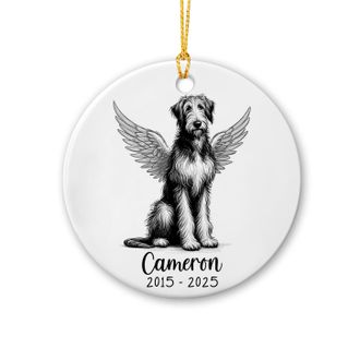 Generic Irischer Wolfshund Weihnachtsdeko Mit Schnur Weihnachtsbaum Deko Keramik Weihnachten Ornamente