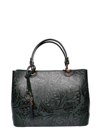 Anna Luchini Gr&uuml;n Rindsledertasche