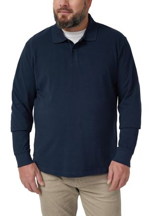 s.Oliver Langarm-Poloshirt aus Baumwoll-Piqu&eacute; mit B&uuml;ndchen
