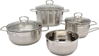 Krüger LUENING-0032 Topfset, Edelstahl, Groß, 30 x 30 x 30 cm