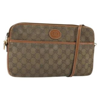 Gucci Sac bandouli&egrave;re vintage en toile Pre-owned - Femme - Pre-owned - Brun - Taille: ONE Size