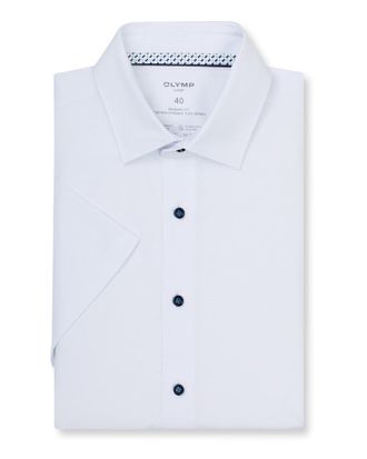 Olymp Luxor, Modern Fit, unifarbenes Dynamic Flex Jersey-Kurzarmhemd in