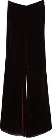 Forte_Forte Femme, Pantalons, Noir, Taille: 38 FR Pantalon Évasé en Velours Lisse