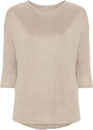 Majestic Filatures Femme, Pulls, Beige, Taille: 44 FR T-shirt Squadrata