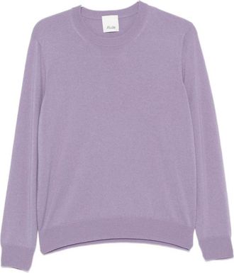 Allude Pull &agrave; col rond - Femme - Pulls - Violet - Taille: 36 FR