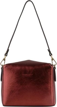 Pourchet Femme, Sacs, Rouge, Taille: ONE Size Cassetta Metallic