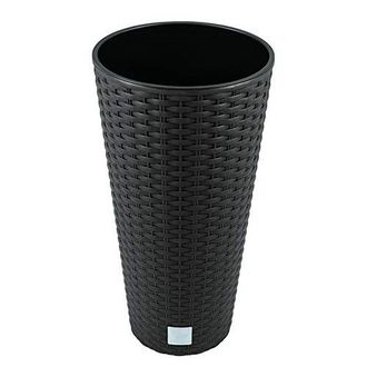 Prosperplast 64 -Liter -Zeit Pot mit Einsatz 40 x 40 x 76,3 cm in Anthrazitfarbe