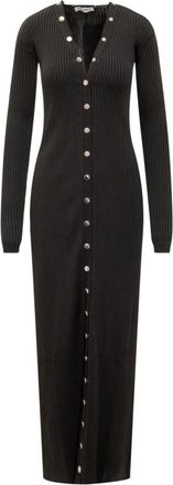The Attico Femme, Robes, Noir, Taille: 38 FR Long Knitted Cardigan