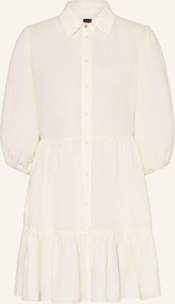 HUGO BOSS Hemdblusenkleid Disenna Mit 3/4-Arm Und Leinen weiss