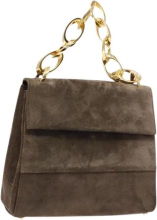 Ferragamo Pre-owned Daim sacs-main - Femme - Pre-owned - Gris - Taille: ONE Size