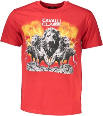 Cavalli Kurz&auml;rmeliges T-Shirt - - Tops - Herren - Rot - XL