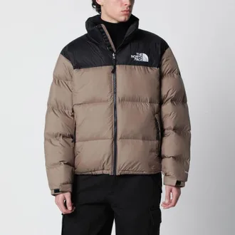 The North Face 1996 Retro Nuptse puffer jacket in brown and black