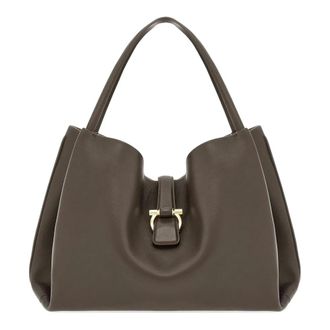 Ferragamo Femme, Sacs, Gris, Taille: ONE Size Sac cabas souple