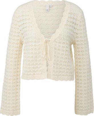 QS by s.Oliver Cardigan Strickjacke Strickjacke mit Ajourmuster