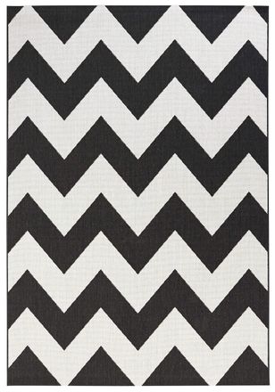 Northrugs In- und Outdoor Teppich Unique 80x150cm - Wetterfest Modernes Design Zick-Zack Geometrisches Muster L&auml;ufer f&uuml;r Balkon Terrasse Garten Wintergarten Woh