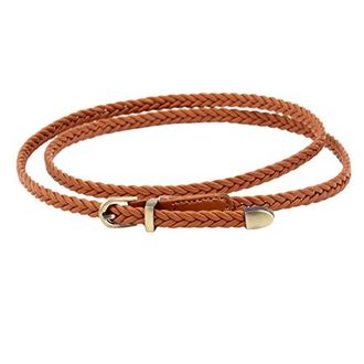 Generic Ceinture Elastique Femme - Ceinture tress&eacute;e &eacute;l&eacute;gante pour femme avec boucle ardillon accessoire d&eacute;contract&eacute; mince pour robe et chemise