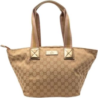 Gucci Sac cabas vintage Pre-owned en toile - Femme - Pre-owned - Beige - Taille: ONE Size