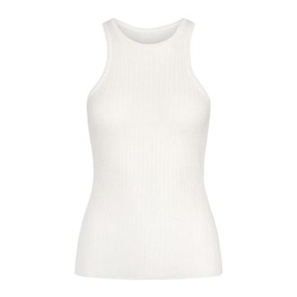 Envelope 1976 Strukturierter Racer Tank Top Sommer Essential - - Tops - Damen - Beige - S