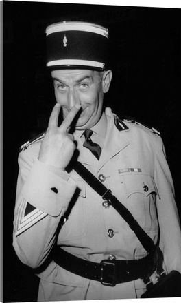 Posterlounge Louis de Funes, 1971 Acrylglasbild 14 x 21 cm Schwarz-Weiß Wandbilder Wanddeko