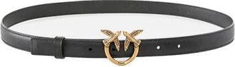 Pinko Pinko, Femme, Accessoires, Noir, Taille: L Love Berry H2 Belt Low Vitello Seta