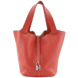 Herm&egrave;s Pre-owned Picotin Lock 22 Taurillon Clemence Handtasche - - Pre-owned - Damen - Rot - ONE SIZE