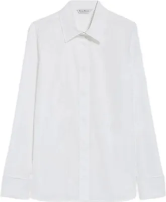 Max Mara Femme, Blouses et Chemises, Blanc, Taille: 42 FR Chemise en coton