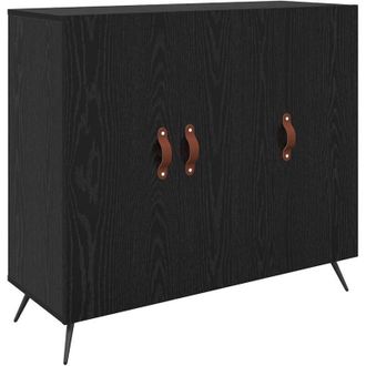 vidaXL Buffet Noir 90 x 34 x 80 cm Bois ding&eacute;nierie Vidaxl