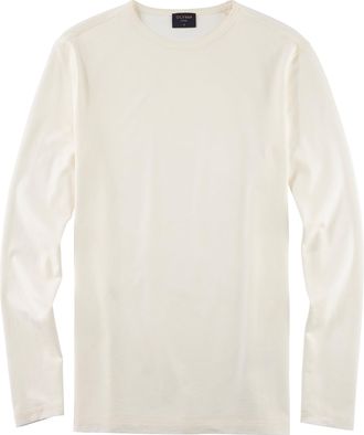 Olymp Herren T-Shirt Langarm Casual Wirk,Uni,Regular fit,Off White 01,XL