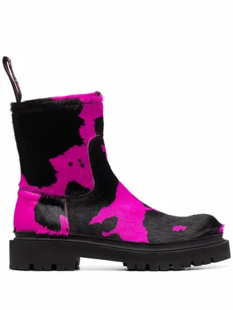 Camperlab bottines Eki &agrave; imprim&eacute; vache - Violet