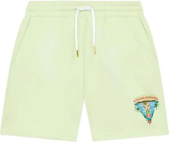 Casablanca Homme, Shorts, Vert, Taille: XL Graphic Print Shorts