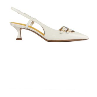 Mara Bini Wei&szlig;e Lackleder Slingback Sandalen - - Shoes - Damen - Wei&szlig; - 39 EU