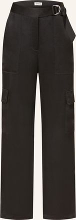 SIMKHAI Simkhai Cargohose Carolina Aus Satin schwarz