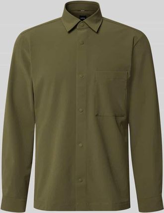 HUGO BOSS Relaxed Fit Freizeithemd mit Label-Patch Modell P-LEO-K-P-263