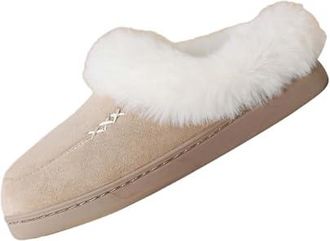 Generic Pantoufles dhiver pour homme et femme - En peluche douce - Doublure en peluche - L&eacute;g&egrave;res et moelleuses - Confortables - Chaudes et l&eacute;g&egrave;res, kaki, 39 E