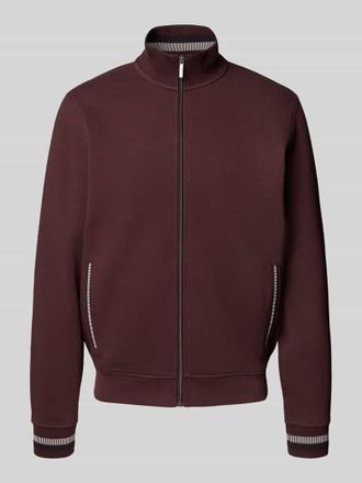 Bugatti Sweatjacke mit Stehkragen