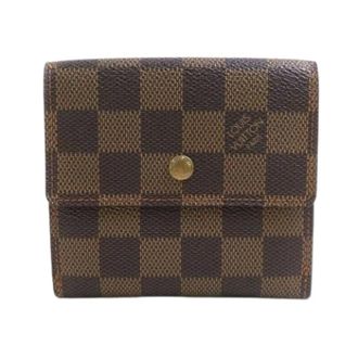 Louis Vuitton Portefeuille Pliable Vintage Damier Canvas Pre-owned - Femme - Pre-owned - Brun - Taille: ONE Size