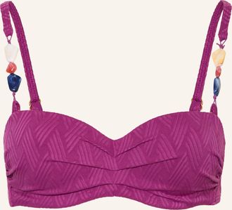 Cyell Cyell B&uuml;gel-Bikini-Top Texture Voila Mit Schmuckperlen lila