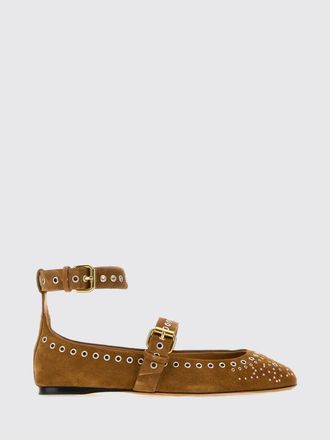 Isabel Marant Ballerines Mary Jane Ylza en daim avec clous et aillets