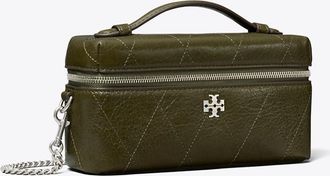 Tory Burch Gesteppte Charlie Kosmetiktasche im Querformat