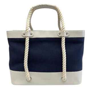 Burberry Pre-owned Marine Canvas Leder Tote Bag - - Pre-owned - Damen - Blau - ONE SIZE